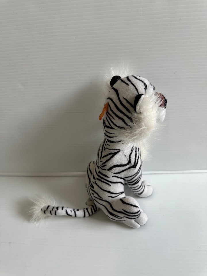 Play By Play Texas Zebra Tiger Zoo Stiff Plush Stuffed Animal Toy White ...