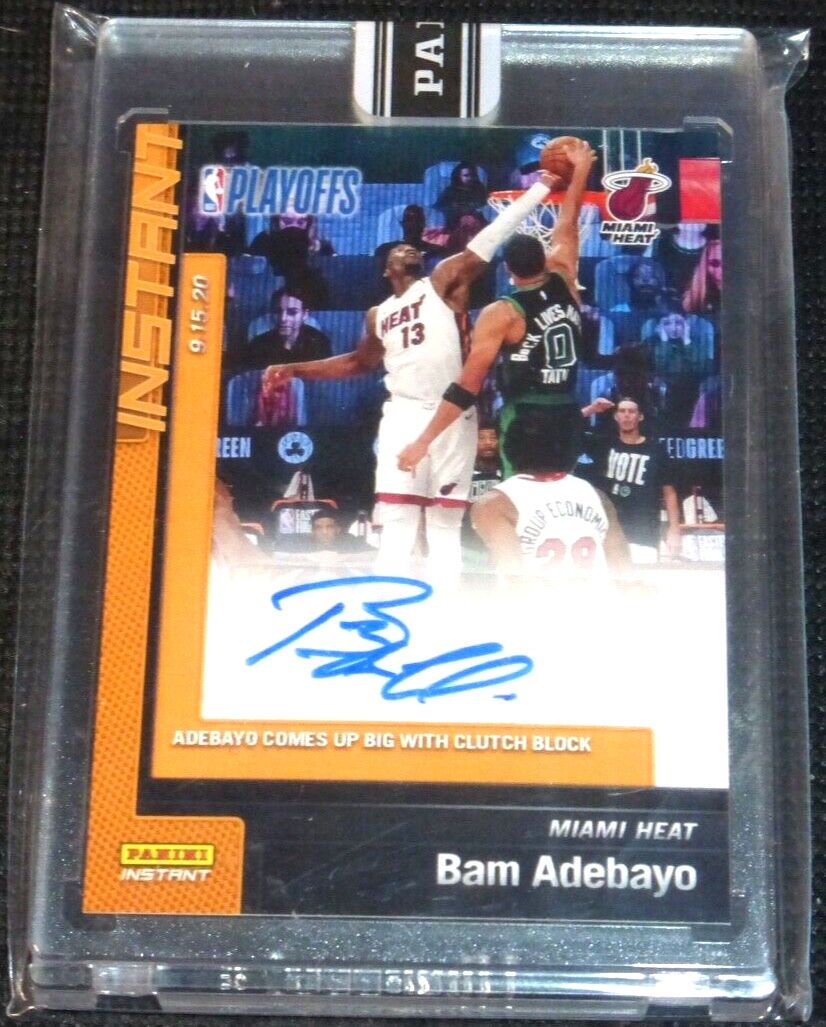 2019-20 Panini Instant Bam Adebayo #195 Auto #d 5/5 Signed~Jayson Tatum ...