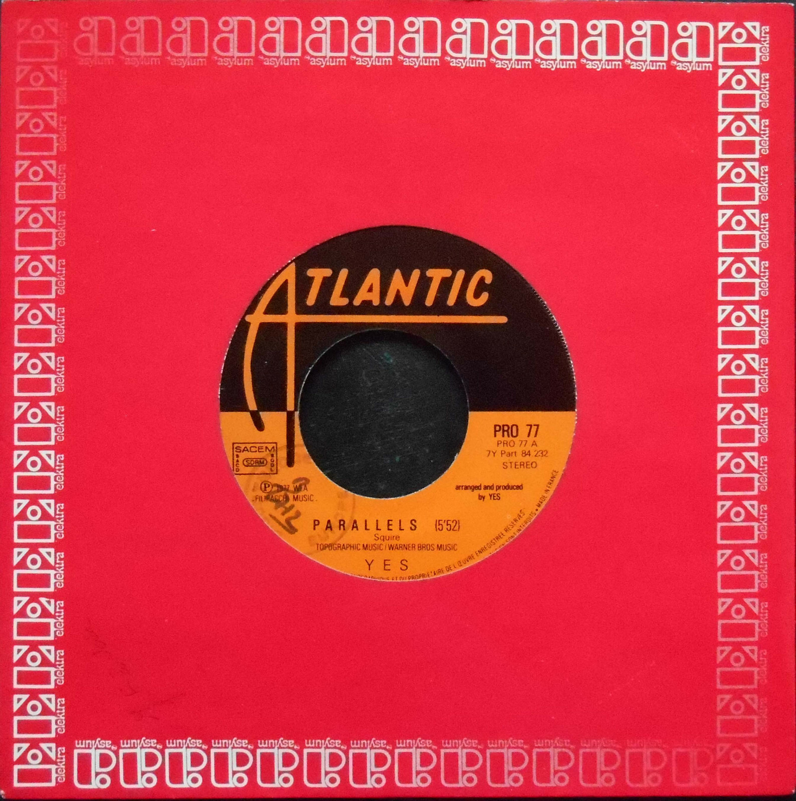 YES PARALLELS 7" French PROMO 1977 ex | eBay