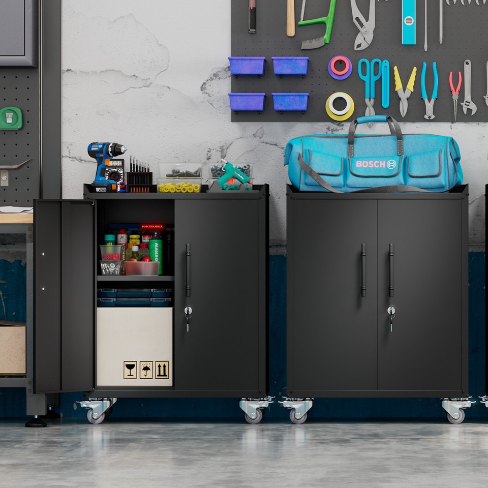 Tool Cabinets for Garage, Lockable Garage Storage Cabinet, Locking ...