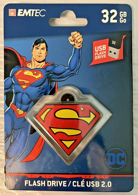 Emtec Superman Justice League USB 32 GB Flash Drive/Keychain 2.0 New ...