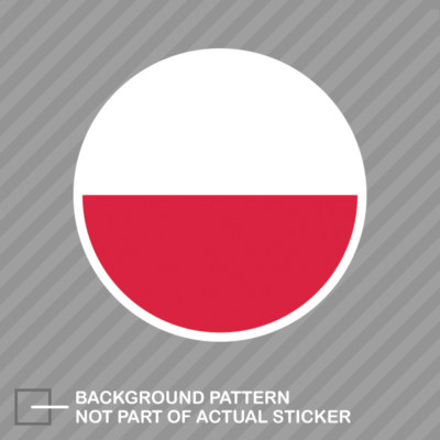 Round Polish Flag Sticker Decal Vinyl Poland circle | eBay