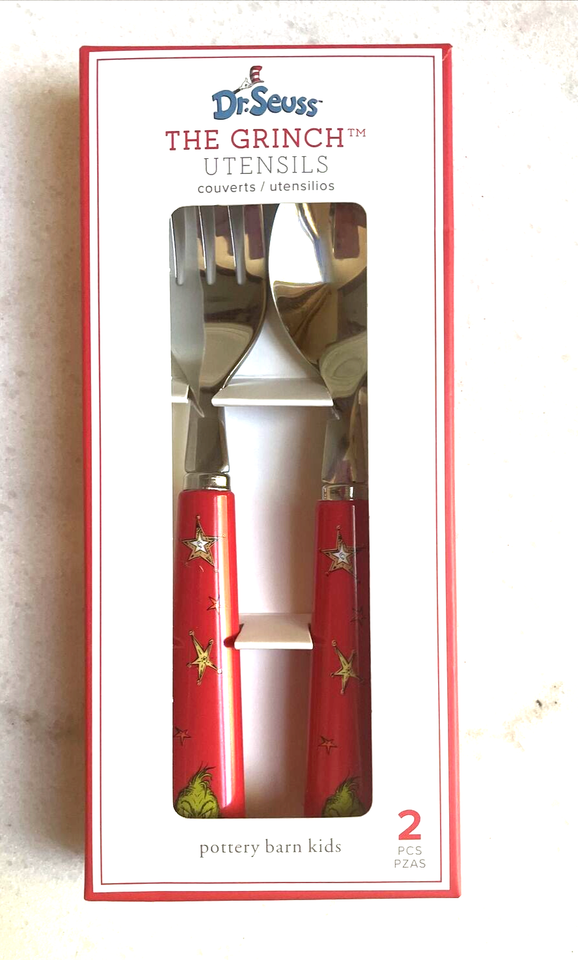 Disney school Pottery Barn GRINCH Christmas Utensil set holiday Dr ...