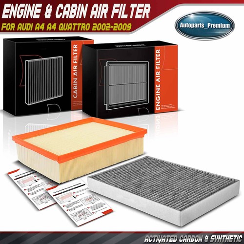 Engine & Activated Carbon Cabin Air Filter for Audi A4 A4 Quattro 2002 ...