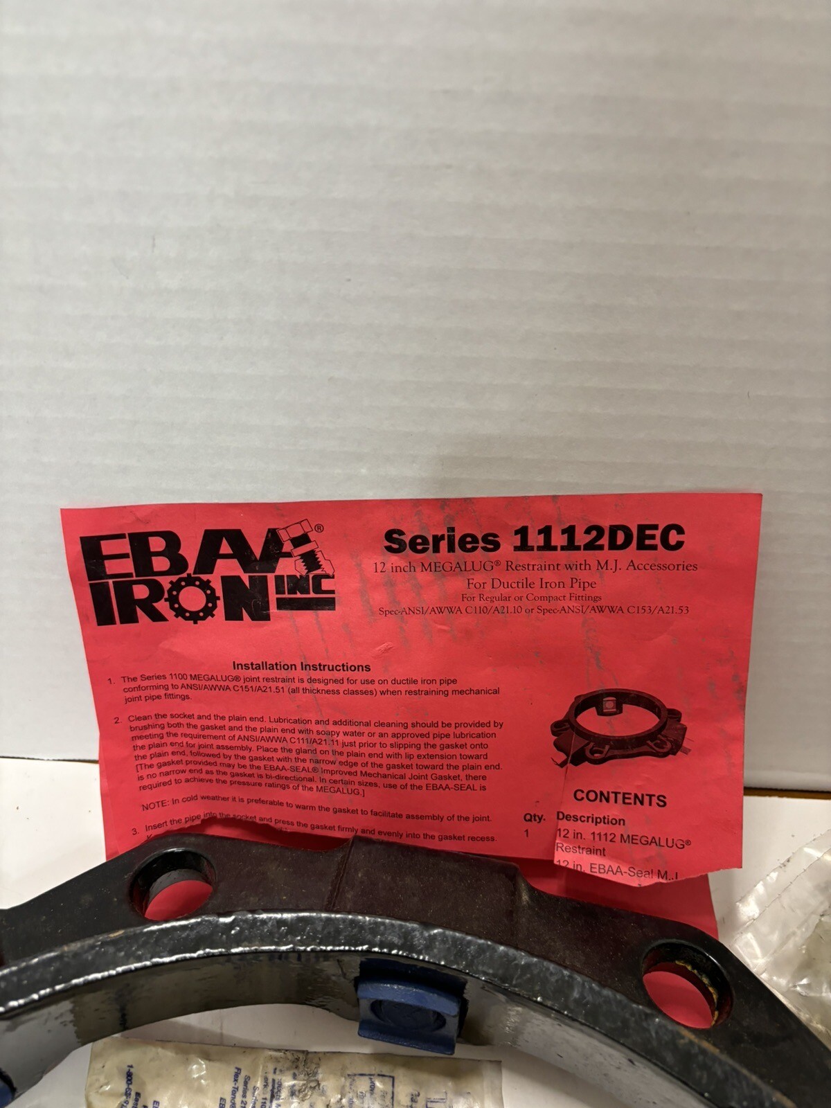 EBAA IRON 1131697 SERIES 1112DEC 12” MEGALUG RESTRAINT | eBay