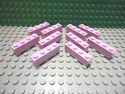 Lego 10 Bright Pink 1x4 brick block NEW | eBay
