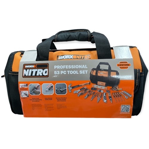 Worx NITRO Professional 53-Piece Tool Set, Rugged Tool Bag | eBay