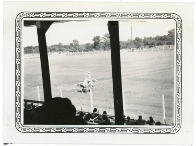 Trick Rider at Rodeo Old Vintage Snapshot Photo Riding Horses Western ...