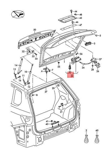 Genuine VW Touareg CR7 Motor For Tailgate Closing Aid 760827887 | eBay