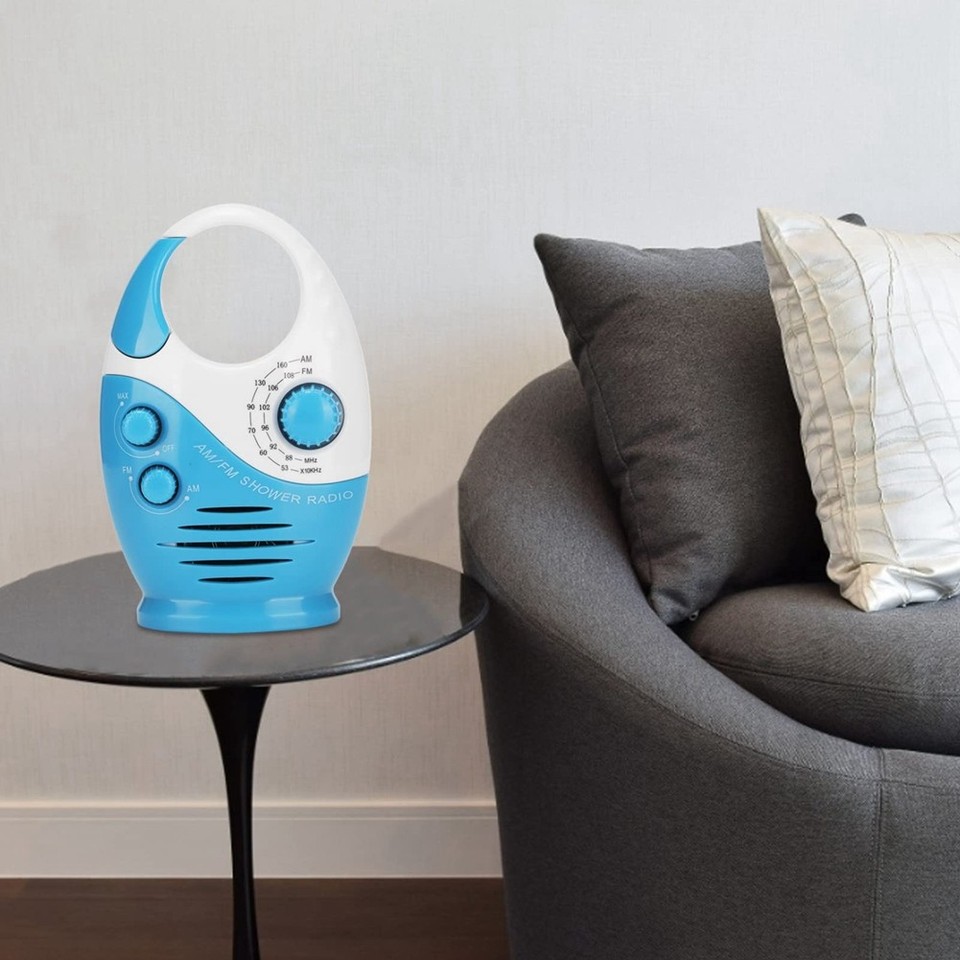 2X( Shower Radio, AM/FM Radio with Adjustable Volume Speakers ...