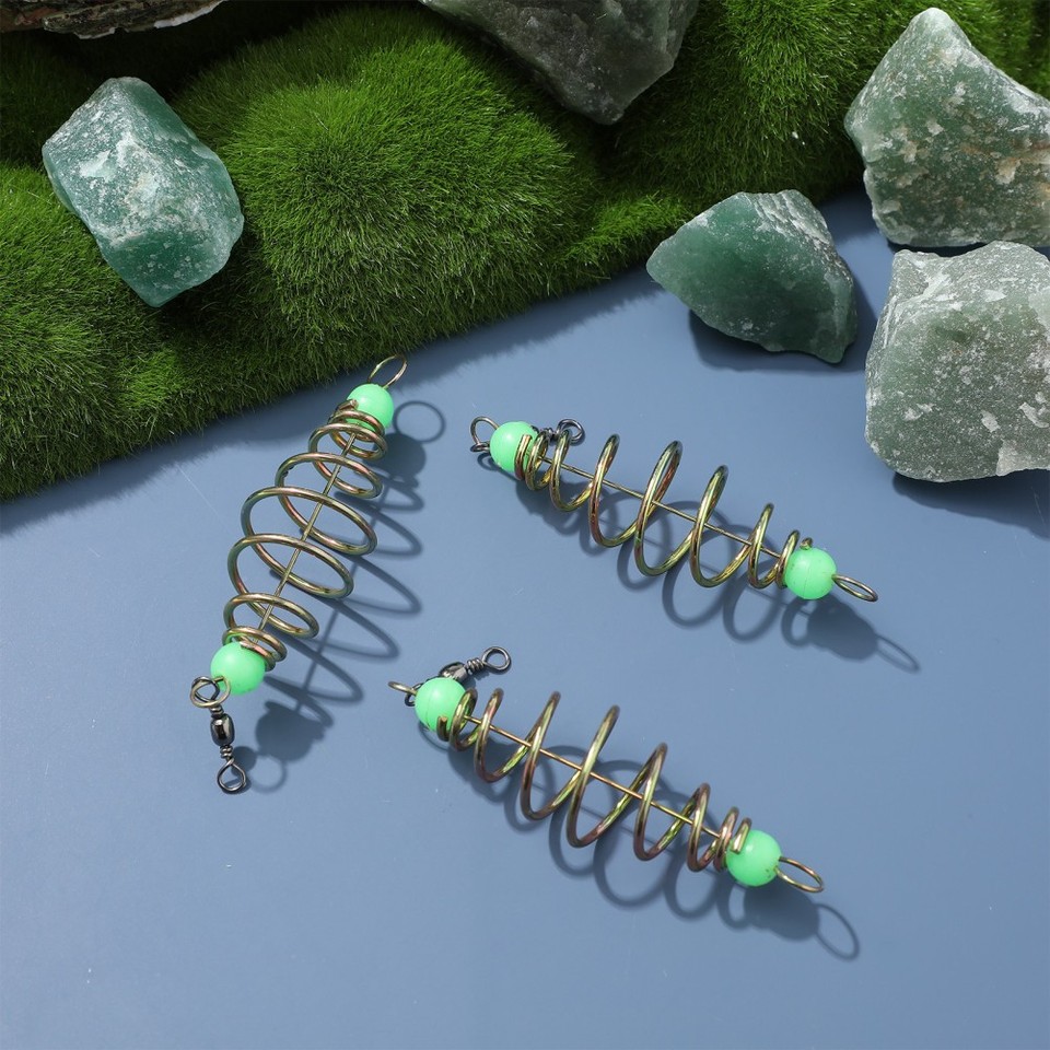 24 Pcs Fishing Cage Carp Rigs Luminous Bead Bait Lure Floating Beads ...