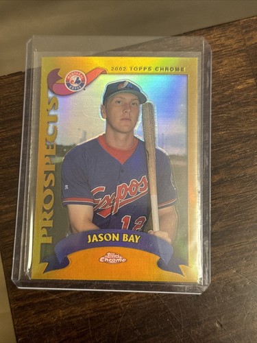 2002 Topps Chrome Jason Bay Gold Refractor Montreal Expos Rookie Card ...