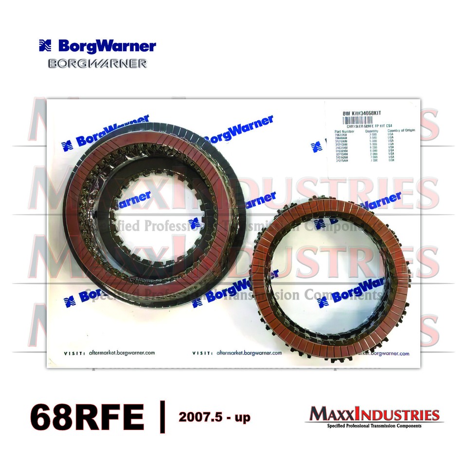 68RFE Transmission Rebuild Kit Friction Set OEM BorgWarner 2007+ RAM 6 ...