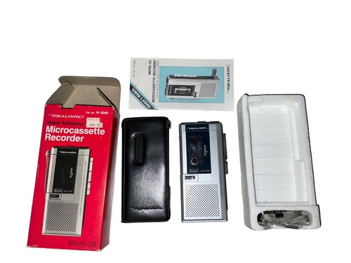 Realistic Micro-25 Cassette Recorder 14-1040 w/ Box Tested BIN A | eBay