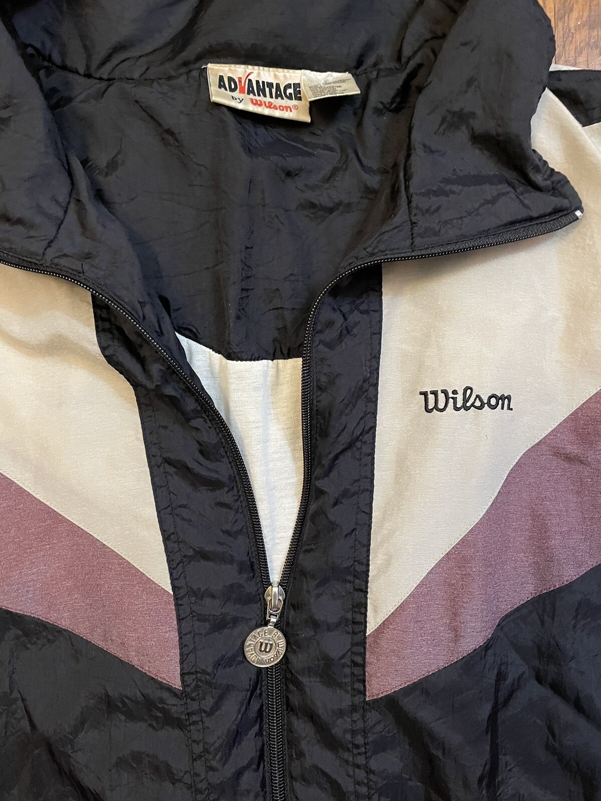 Vintage Wilson Advantage Full Zip Windbreaker Jacket … - Gem