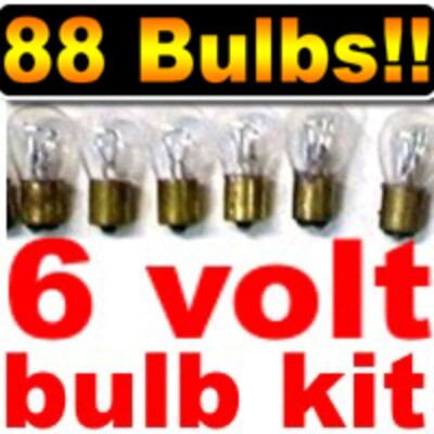 88 assorted 6V light bulbs for pre-1940 Vintage cars 6 Volt kit for the ...