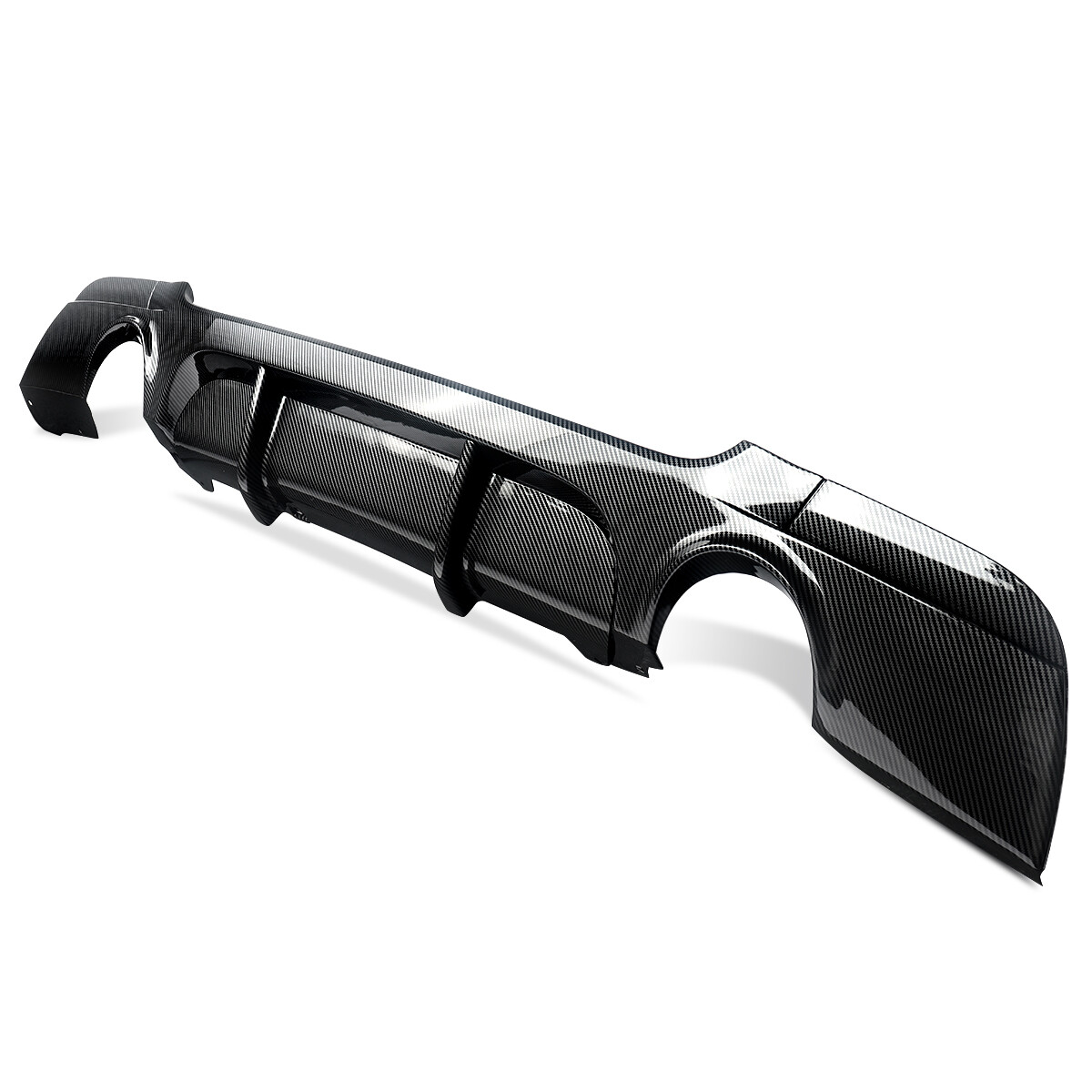 Carbon Fiber Style Dual Exhuast Rear Diffuser for BMW E92 E93 M-Sport ...