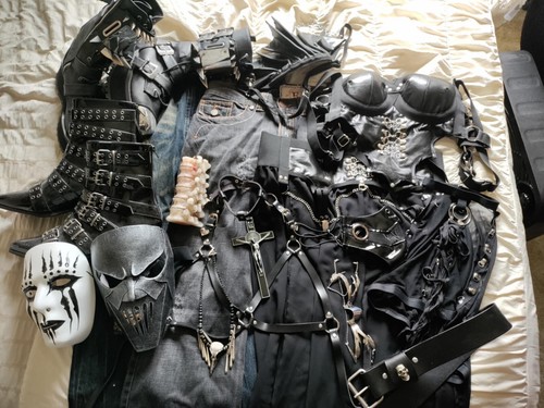 HUGE gothic clothing, shoes & jewelry lot, demonia, goth, rave ...