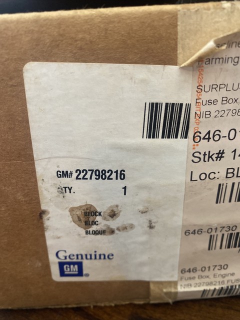 OEM Chevy GM Fuse Junction Block 22798217 Chevrolet for sale online | eBay