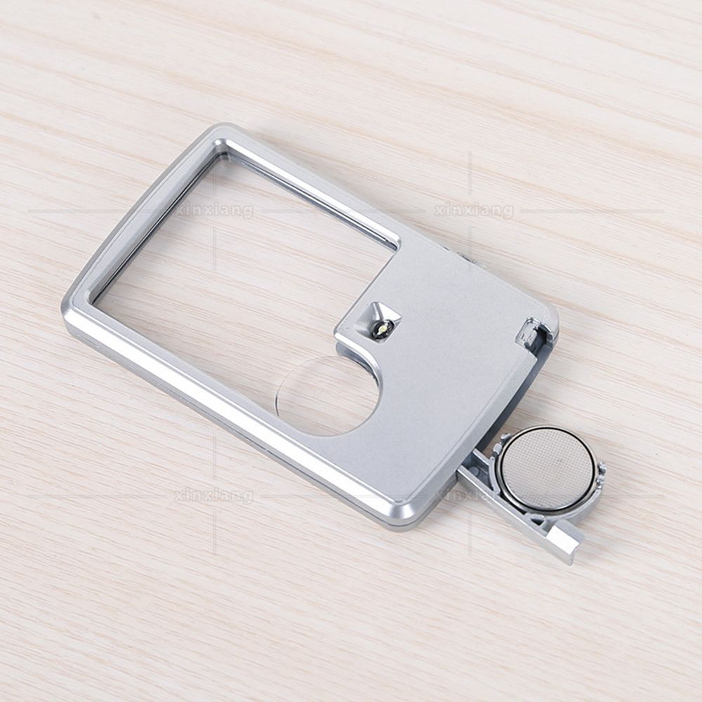 HD Pocket Magnifying Glass Card Type Magnifiers With LED Light Jewelry ...