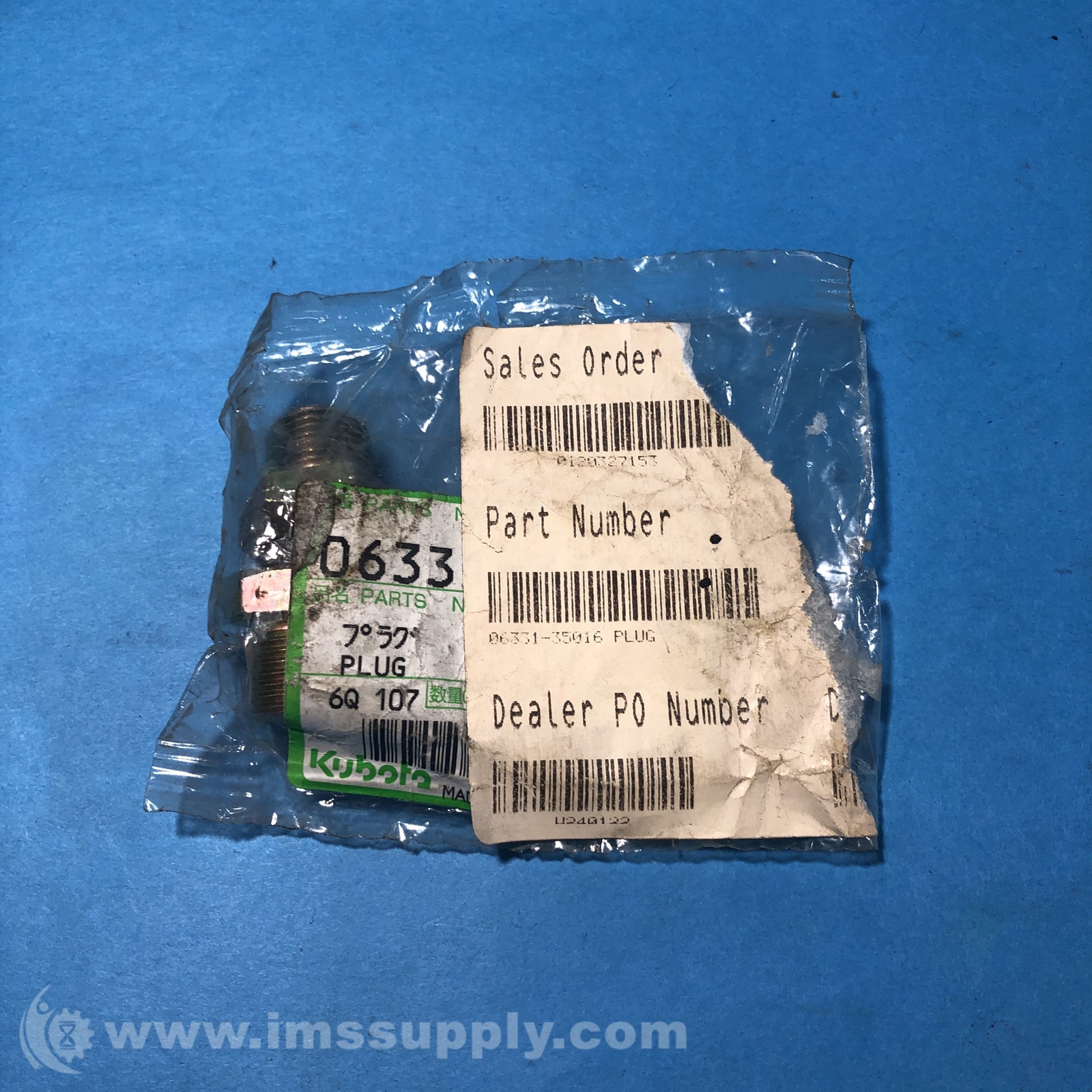 KUBOTA PLUG 06331-35016 for sale online | eBay