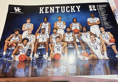 2023-24 University of Kentucky Wildcats Men's Basketball Poster ...