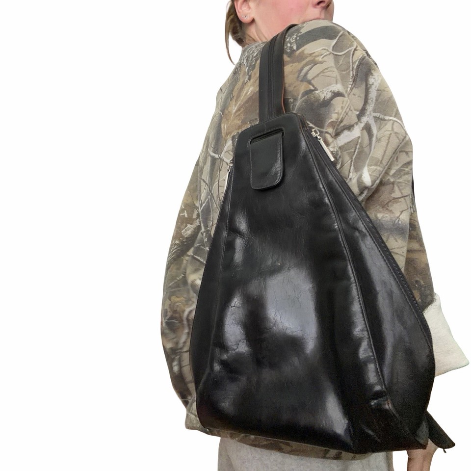 Hobo International Womens Betta Venice black Leather Sling Backpack Bag ...