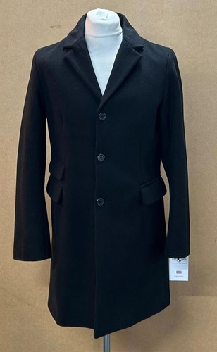 Made In London Black wool Crombie Style Men's Coat | eBay UK
