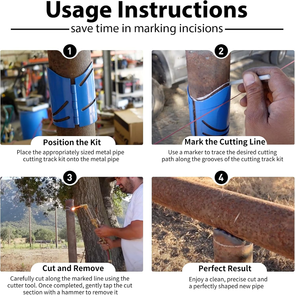 Metal Pipe Cutting Guide Kit, Pipe Cutting Guide Tool, Pipe Saddle ...