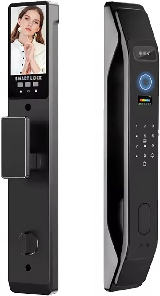 3D Face Smart Door Lock Security Camera with Fingerprint Password ...