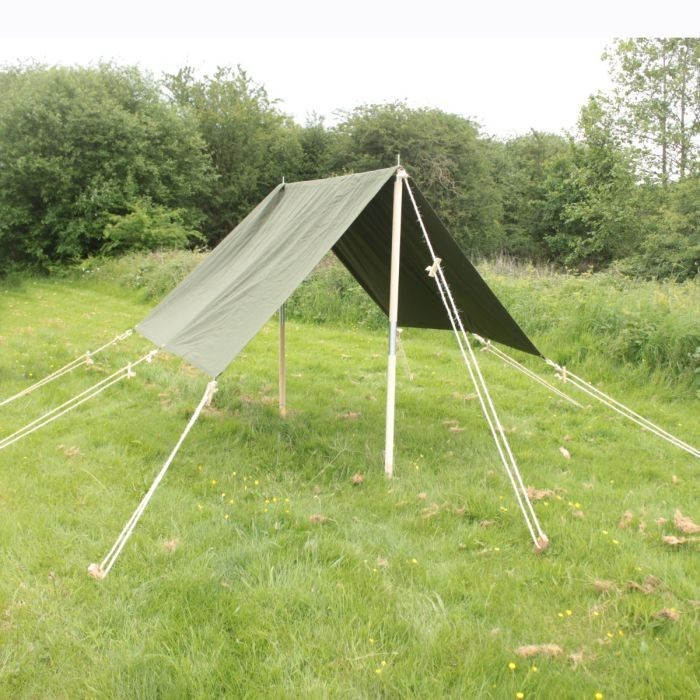 Reenactment repro ww1/ww2 brown canvas flysheet canopy from SOF | eBay UK