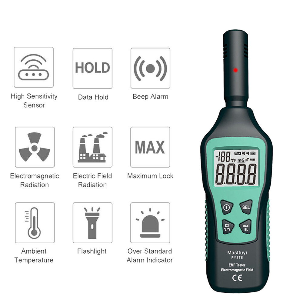 Handheld Electromagnetic Field Digital Reader EMF Meter Radiation ...
