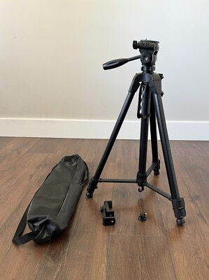 Onn. Tripod with Phone Cradle for DSLR Cameras, Smartphones and Gopro ...