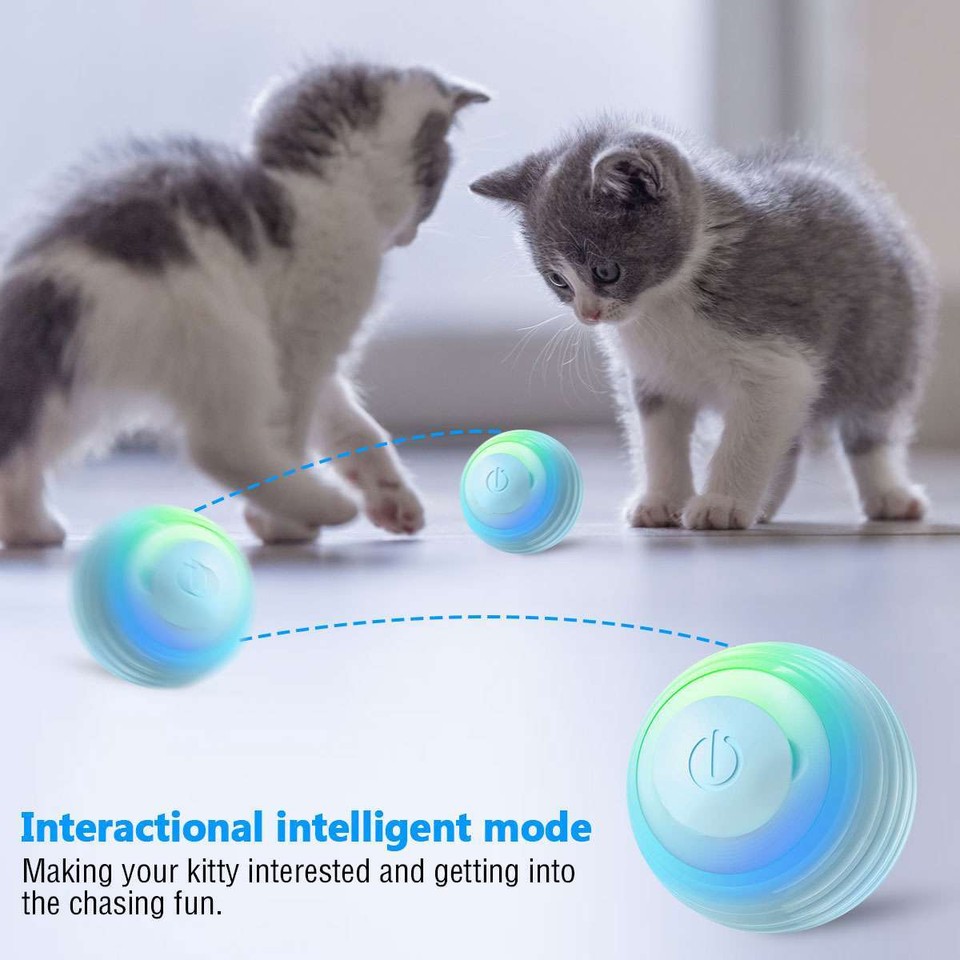 Automatic Rolling Ball Smart Cat Dog Toy Electric Pet Self-moving ...