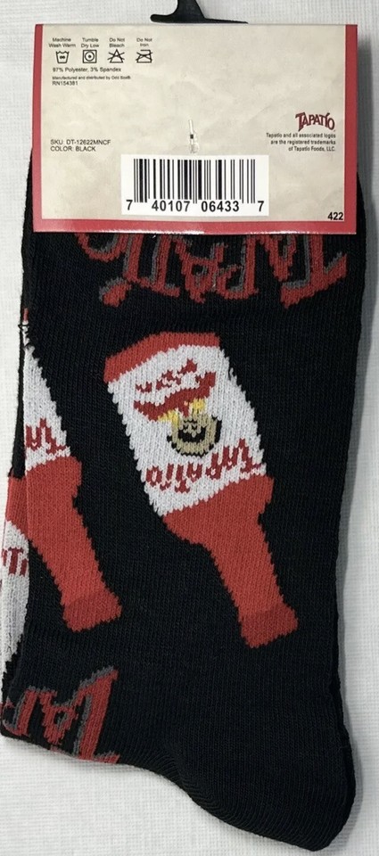 Tapatio - Hot Sauce - Black - Size Men's 6-12 - One Pair - Novelty ...