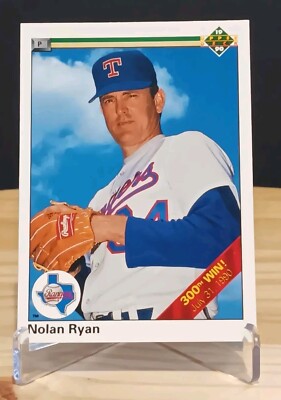1990 Upper Deck Nolan Ryan 300th Win Banner #734 Texas Rangers | eBay