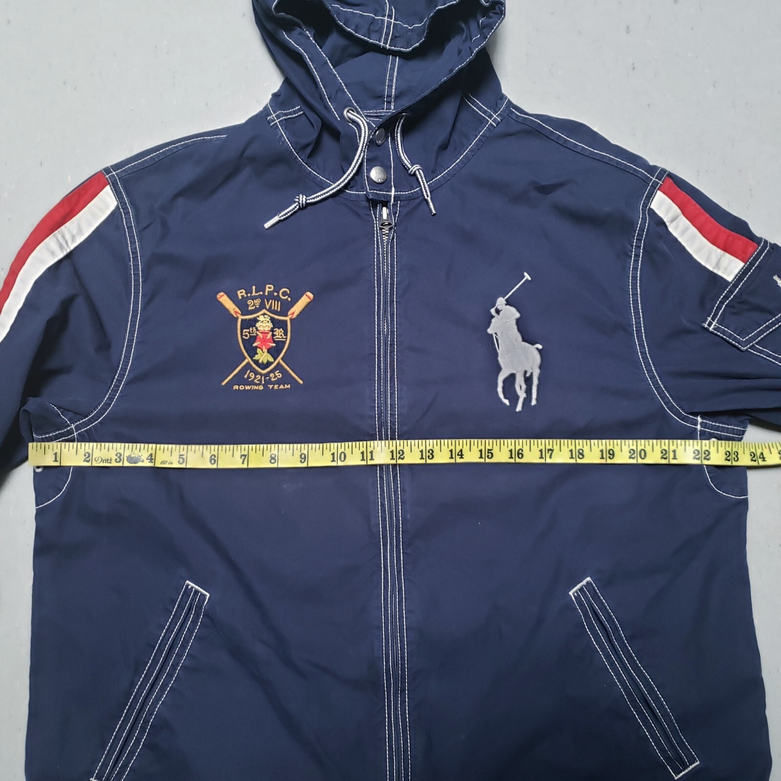 POLO Ralph Lauren Zip Jacket Rowing Team Boating Hood… - Gem