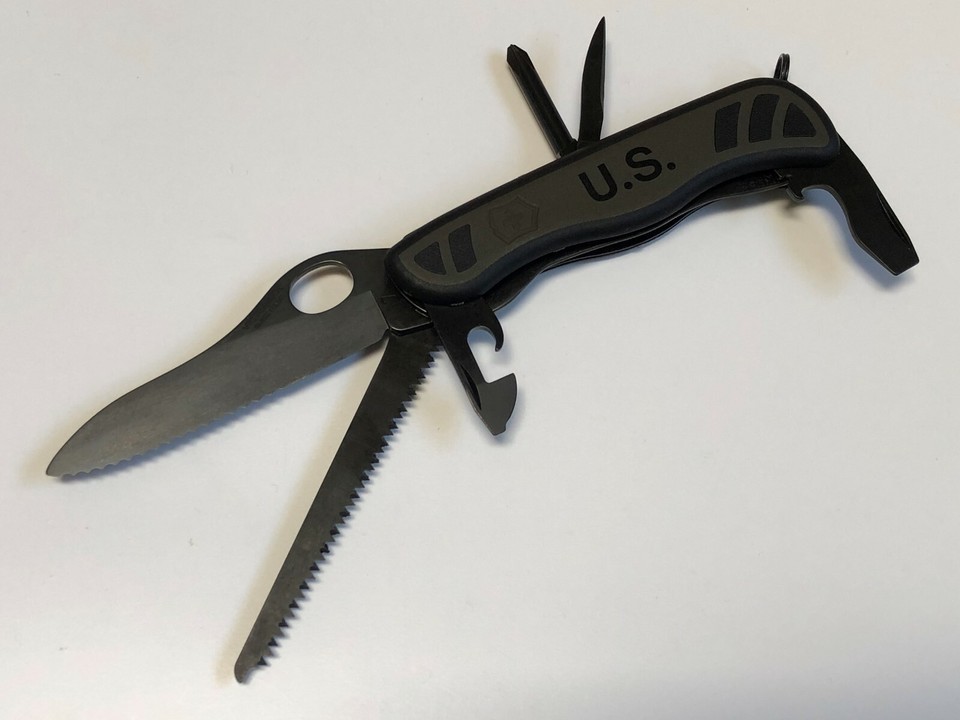Victorinox US Soldier Combat Utility Knife Black Swiss Army Navy SEAL ...