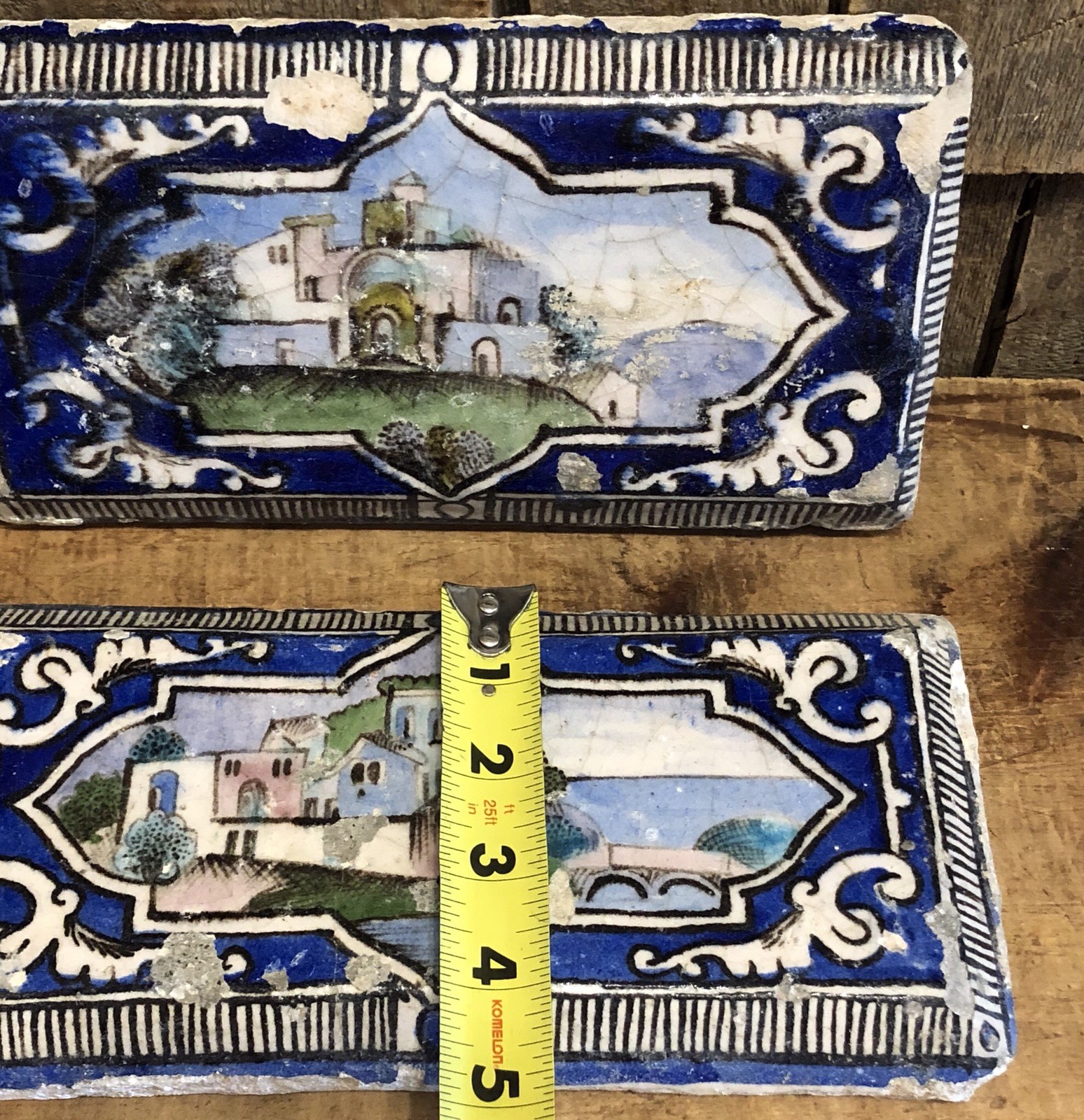 Beautiful Authentic Antique European Greek Decorative Ceramic Tiles ...