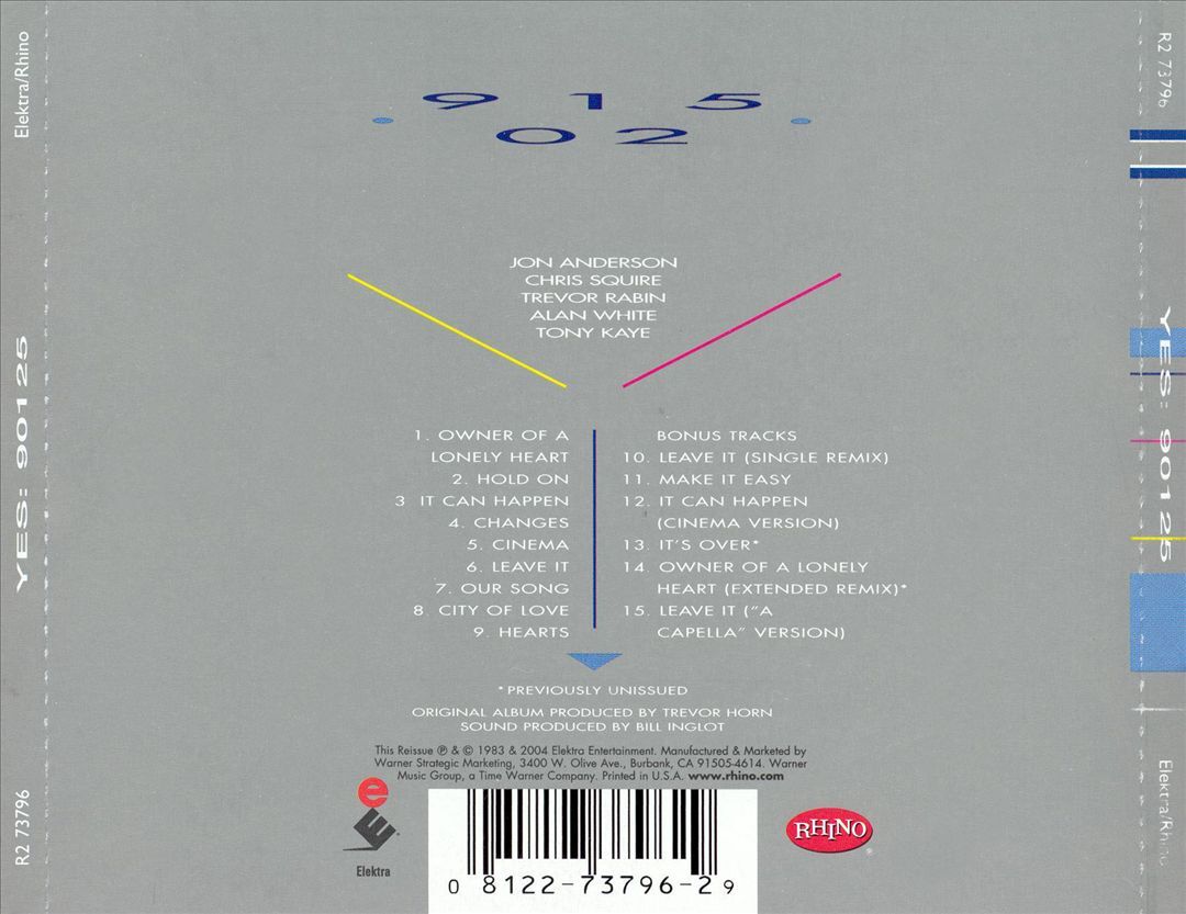 YES - 90125 [BONUS TRACKS] [REMASTER] NEW CD 81227379629| eBay