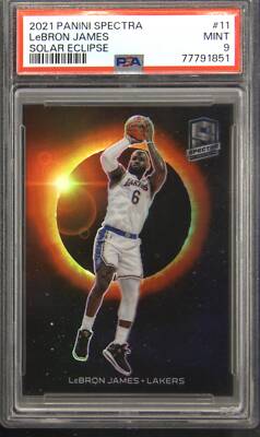 2021 Panini Spectra #11 Lebron James SOLAR ECLIPSE PSA 9 MINT POP 8 ...