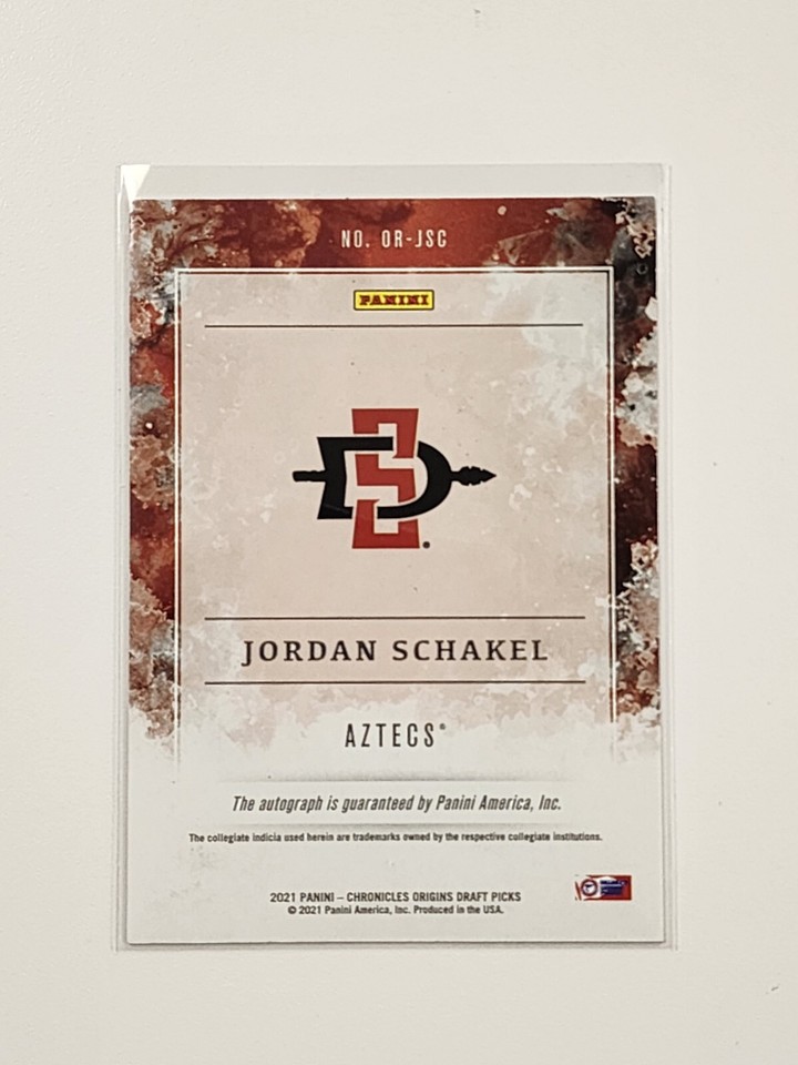 2021 Panini Chronicles Origins Draft Picks Jordan Schakel Rookie Auto ...