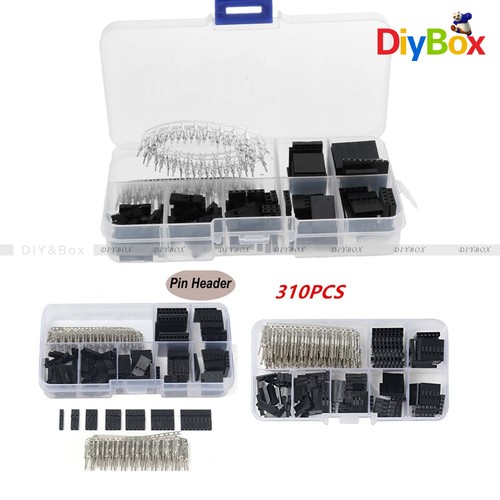 310PCS 2.54mm Male Female Wire Jumper Pin Header Connector Kit Housing ...