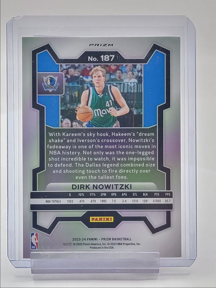 DIRK NOWITZKI 2023-24 PANINI PRIZM BASKETBALL PINK ICE MAVERICKS Q3494 ...