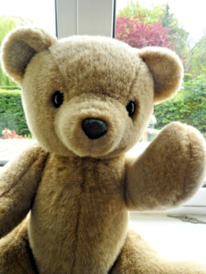 Large John Lewis Mischief teddy bear jointed limbs golden fur 20ins ...