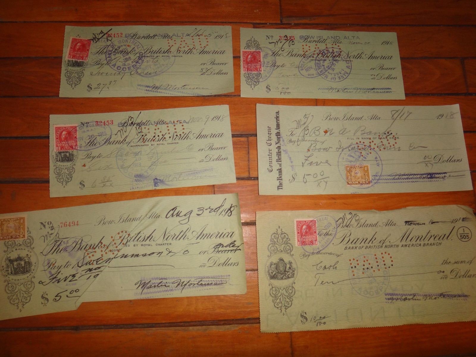 canada collection of old checks with war tax stamps | eBay