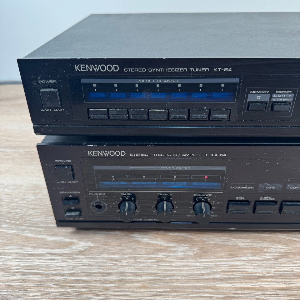 Vintage 1980's Kenwood KA-54 Stereo Integrated Amplifier and KT-54 ...
