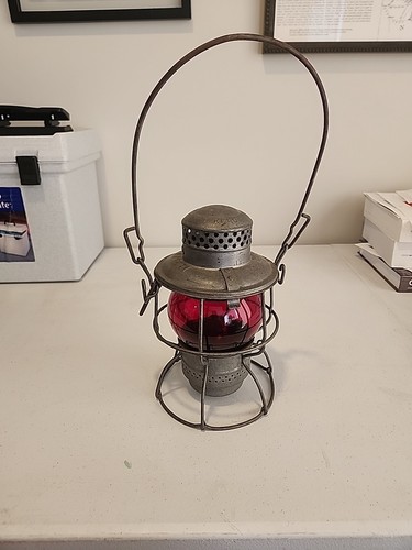 Vintage Adlake EJ & E RY Red Globe RR Lantern Elgin Joliet & Eastern ...