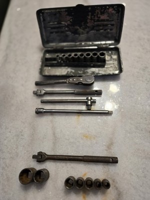 Vintage Craftsman Circle H 1/4" Drive 20 Total pc Socket Set with ...
