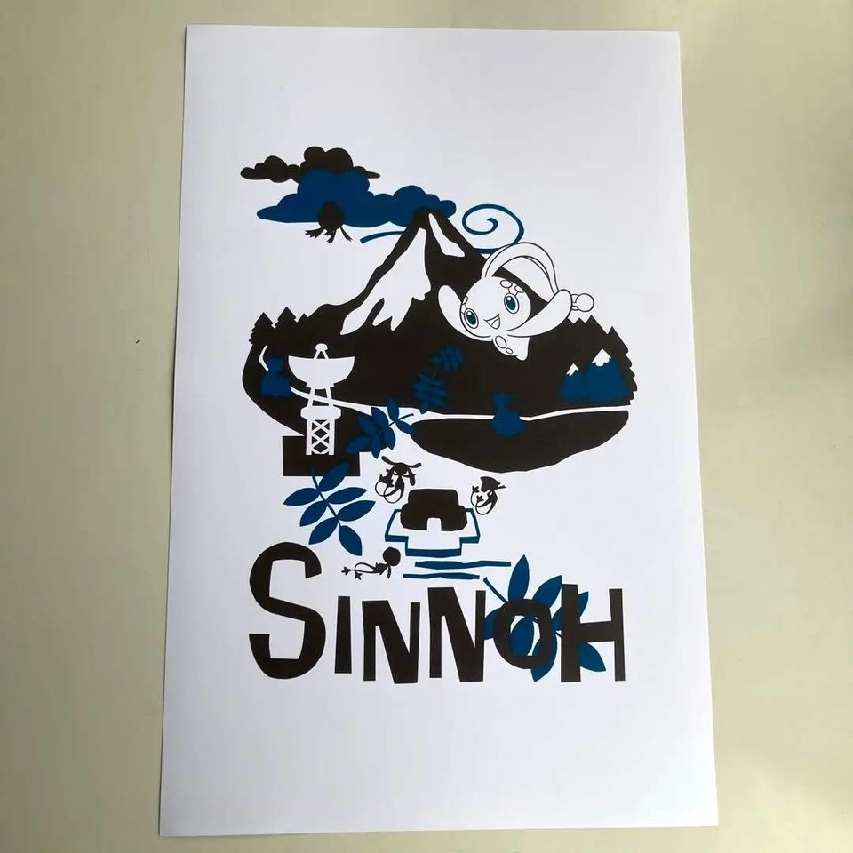 Pokemon Region Sinnoh Region Poster | eBay